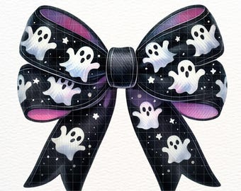 Pink Halloween Coquette Bow PNG for Sublimation Cute Halloween Pink Bow ...