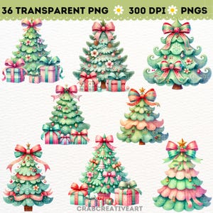 Watercolor Christmas Tree PNG - Christmas Tree Clipart - Christmas ...
