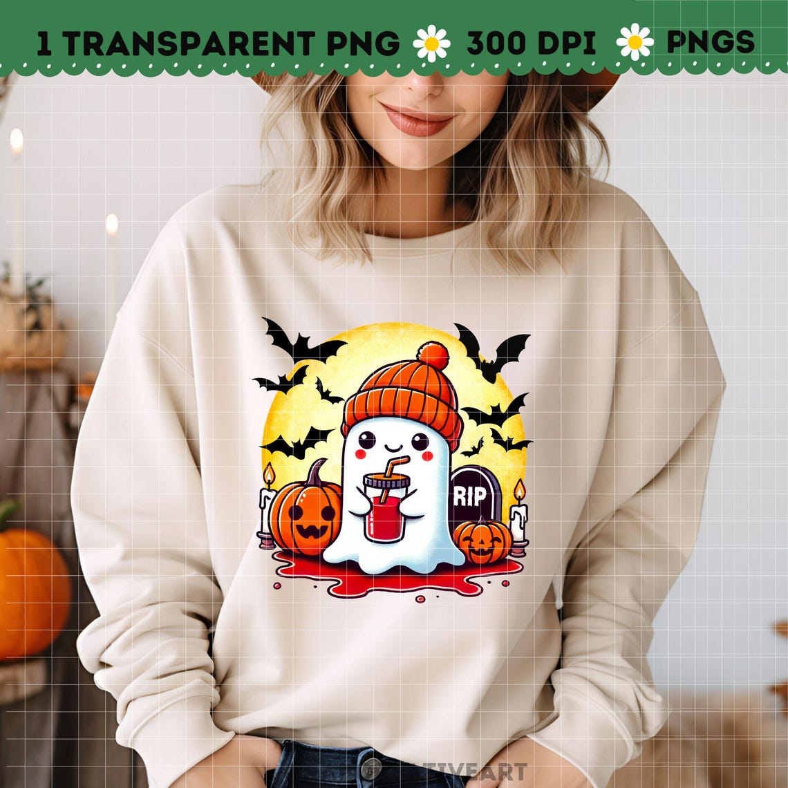 Cute Ghost Blood Sip PNG - Cute Ghost PNG - Halloween Clipart ...