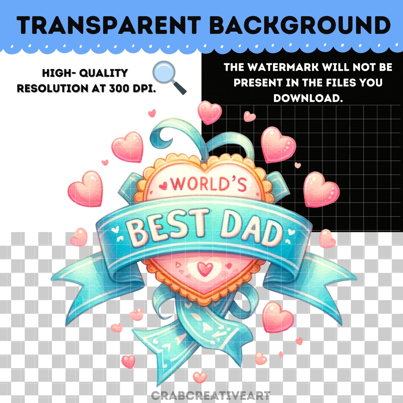 Father’s Day Clipart, Father’s Day, Best Dad Ever, Father PNG, Dad's ...