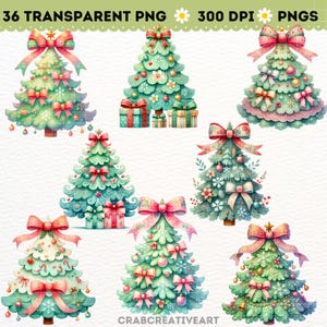 Watercolor Christmas Tree PNG - Christmas Tree Clipart - Christmas ...