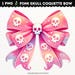 Pink Skull Coquette Bow PNG for Sublimation - Cute Halloween Pink Bow ...