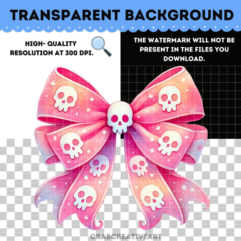 Pink Skull Coquette Bow PNG for Sublimation - Cute Halloween Pink Bow ...