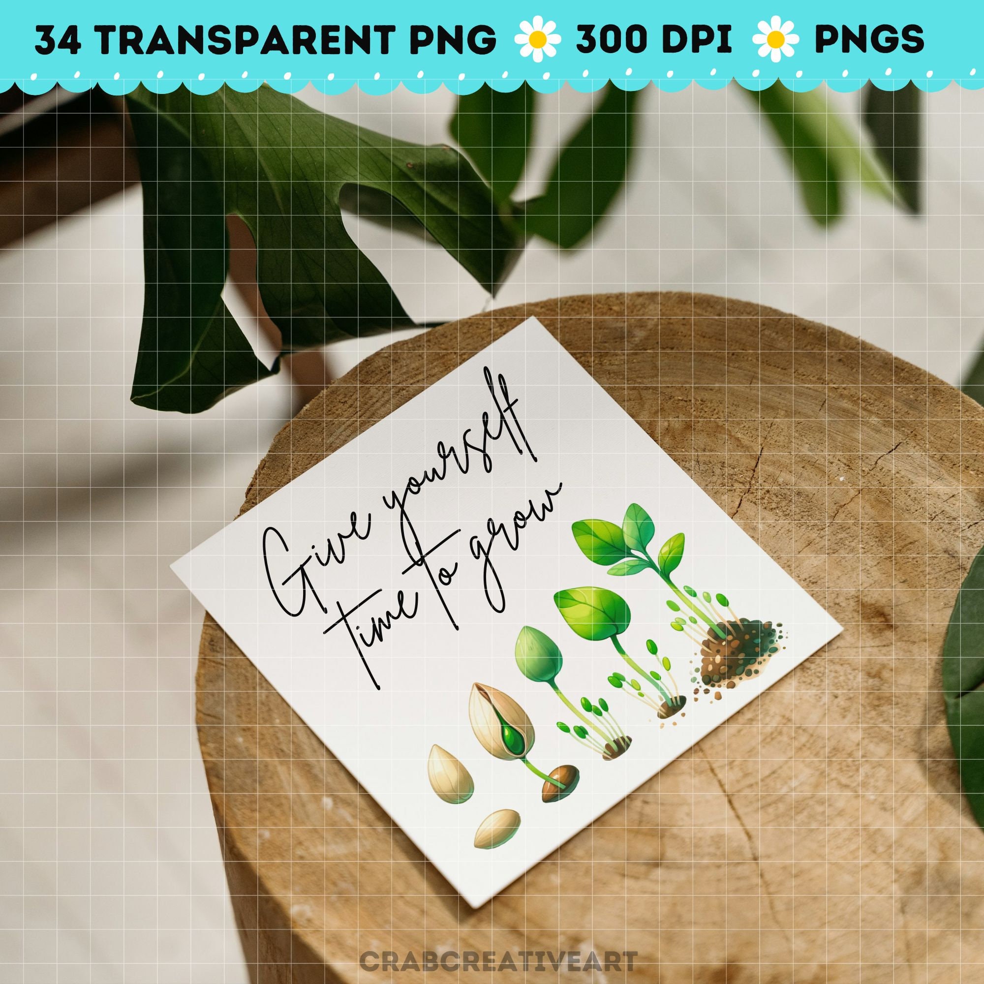 Watercolor Sprout to Life Clipart, Plant Growth Process Illustrations ...