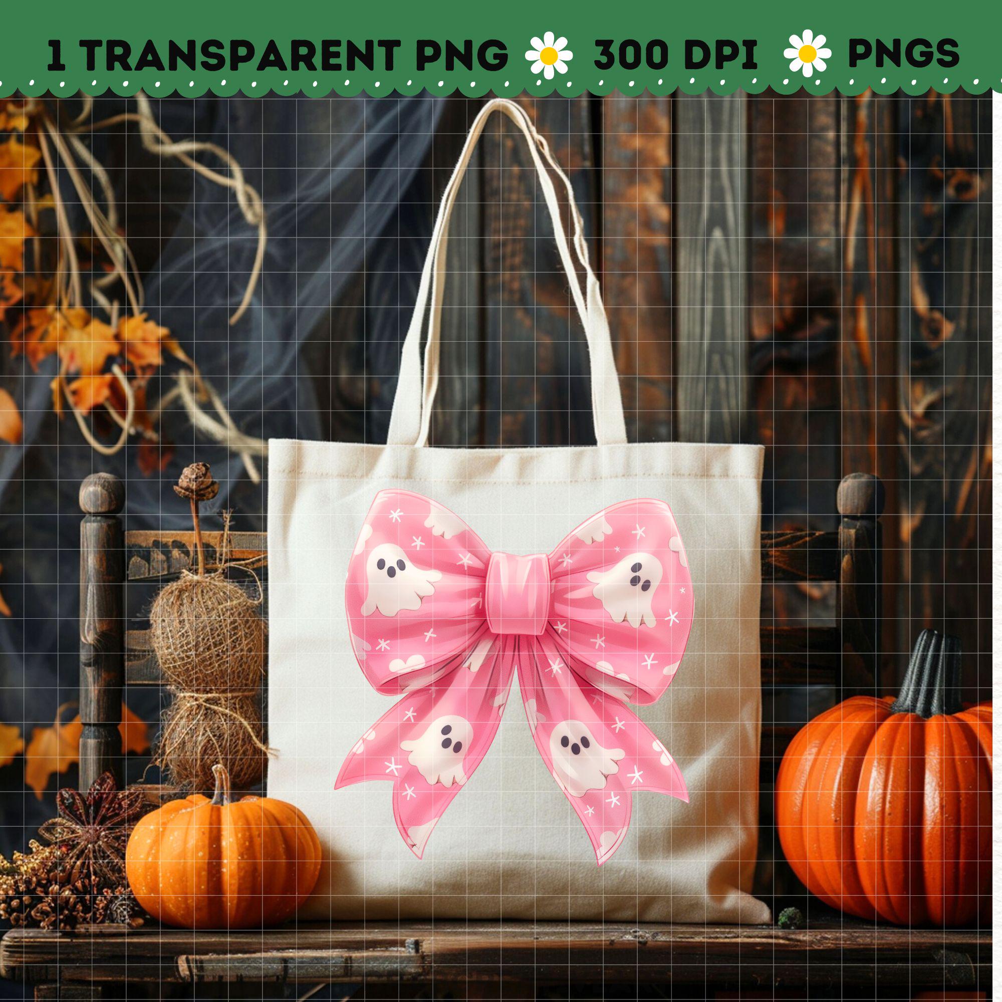 Pink Halloween Coquette Bow PNG for Sublimation - Cute Halloween Pink ...
