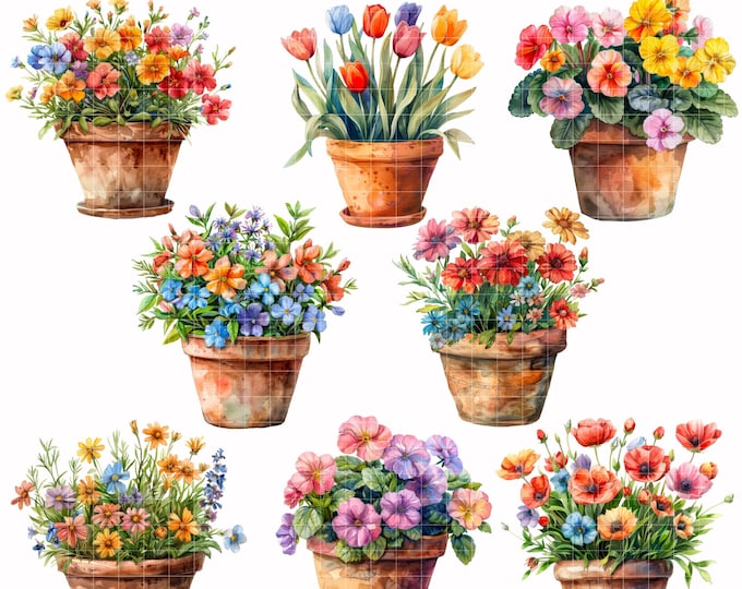 Watercolor Sprout to Life Clipart, Plant Growth Process Illustrations ...