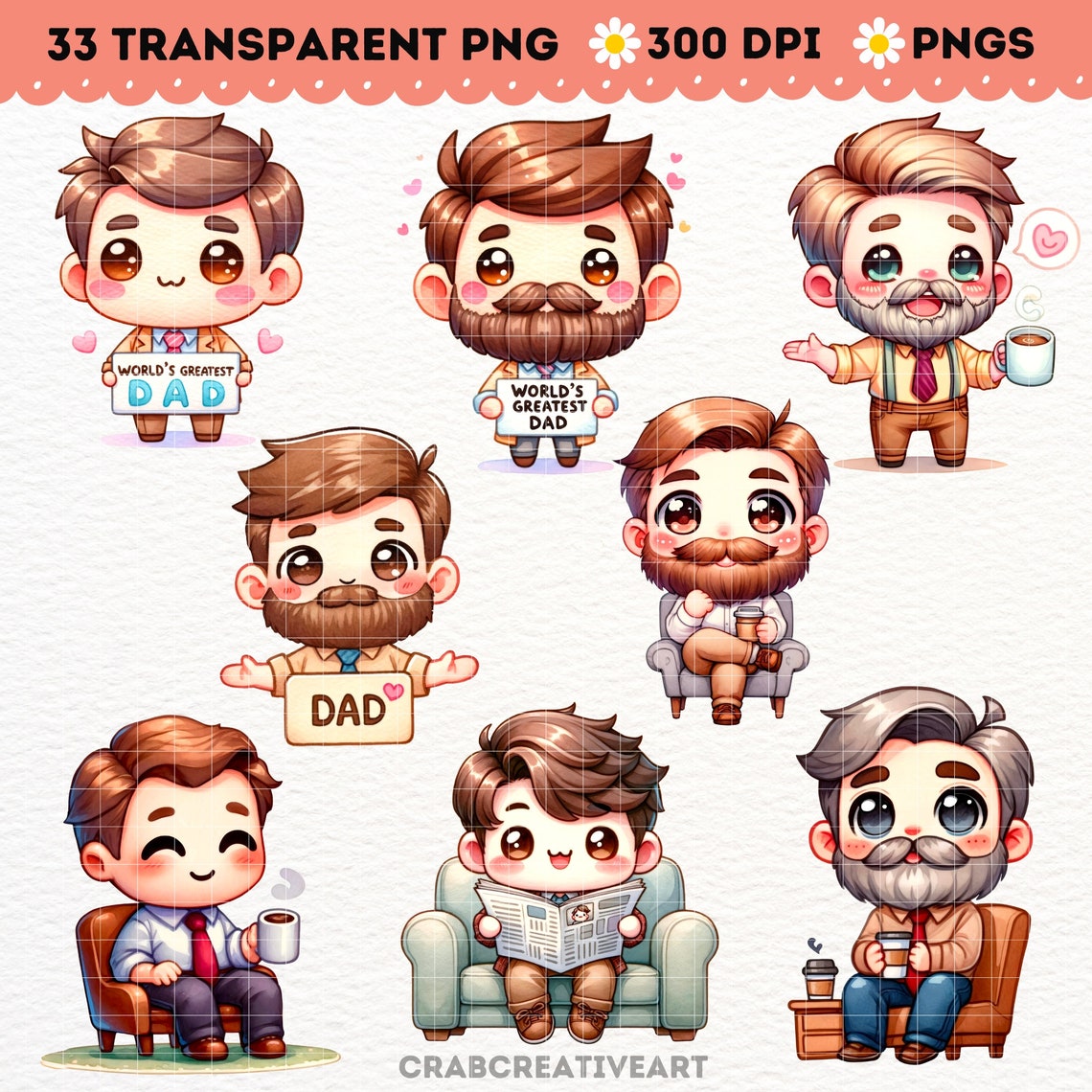 Fathers Day Clipart, Fathers Day, Best Dad Ever, Father PNG, Dad PNG, Father Gift, Gift for Dad ...