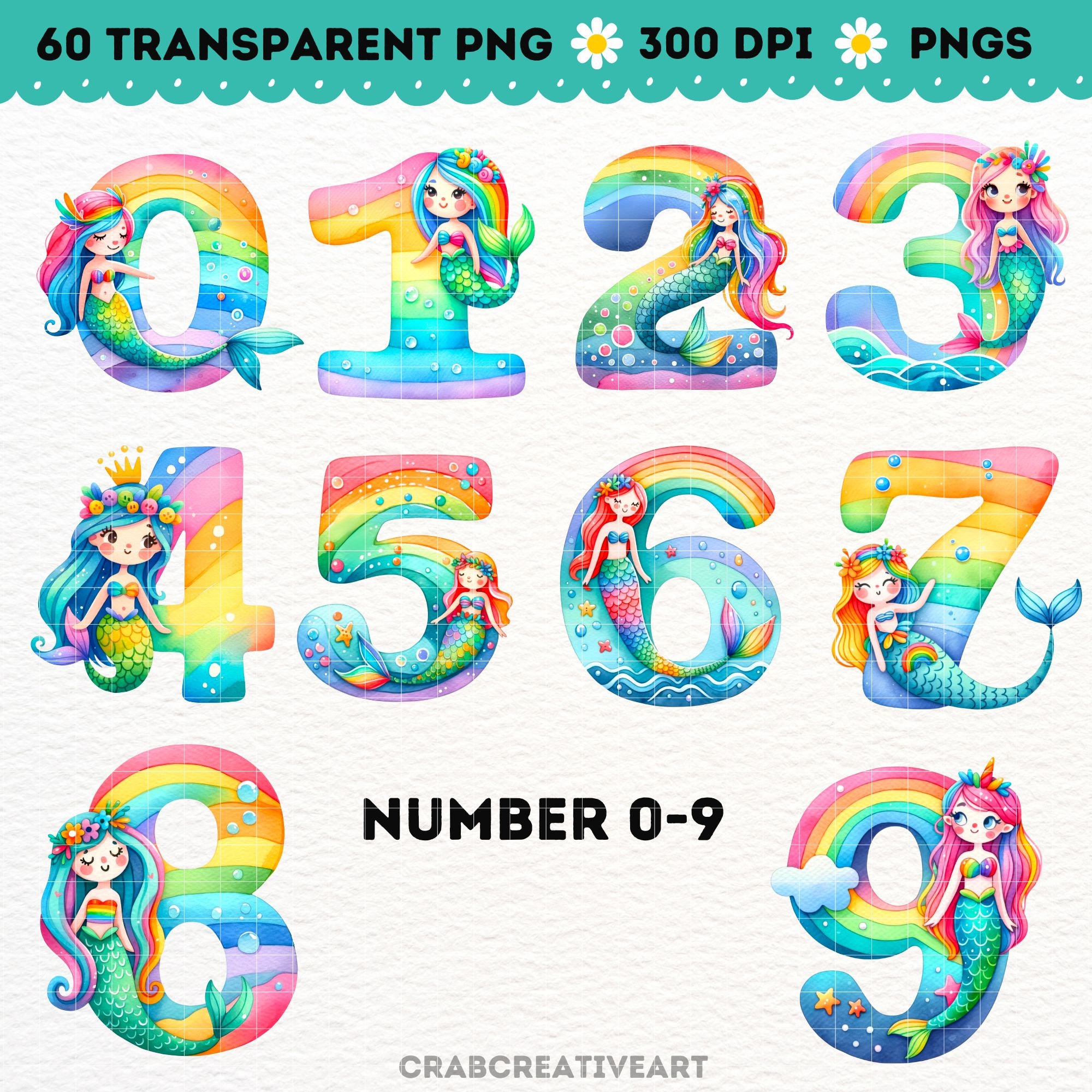 Mermaid Alphabet Clipart - Mermaid PNG - Rainbow Mermaid Clipart ...