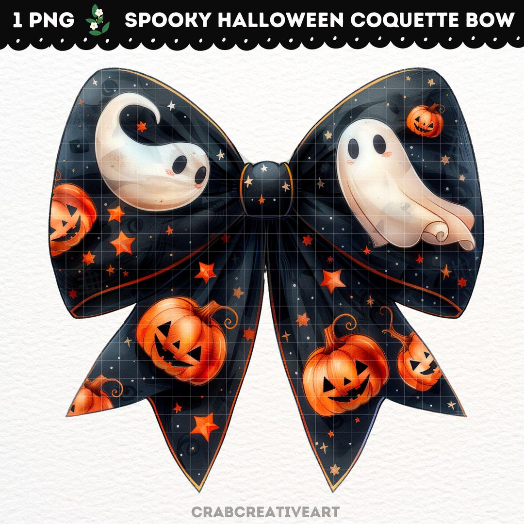Spooky Halloween Coquette Bow PNG for Sublimation - Cute Halloween Pink ...