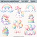 Rainbow Unicorn Clipart, Cute Unicorn PNG, Unicorn Birthday Party Clip ...