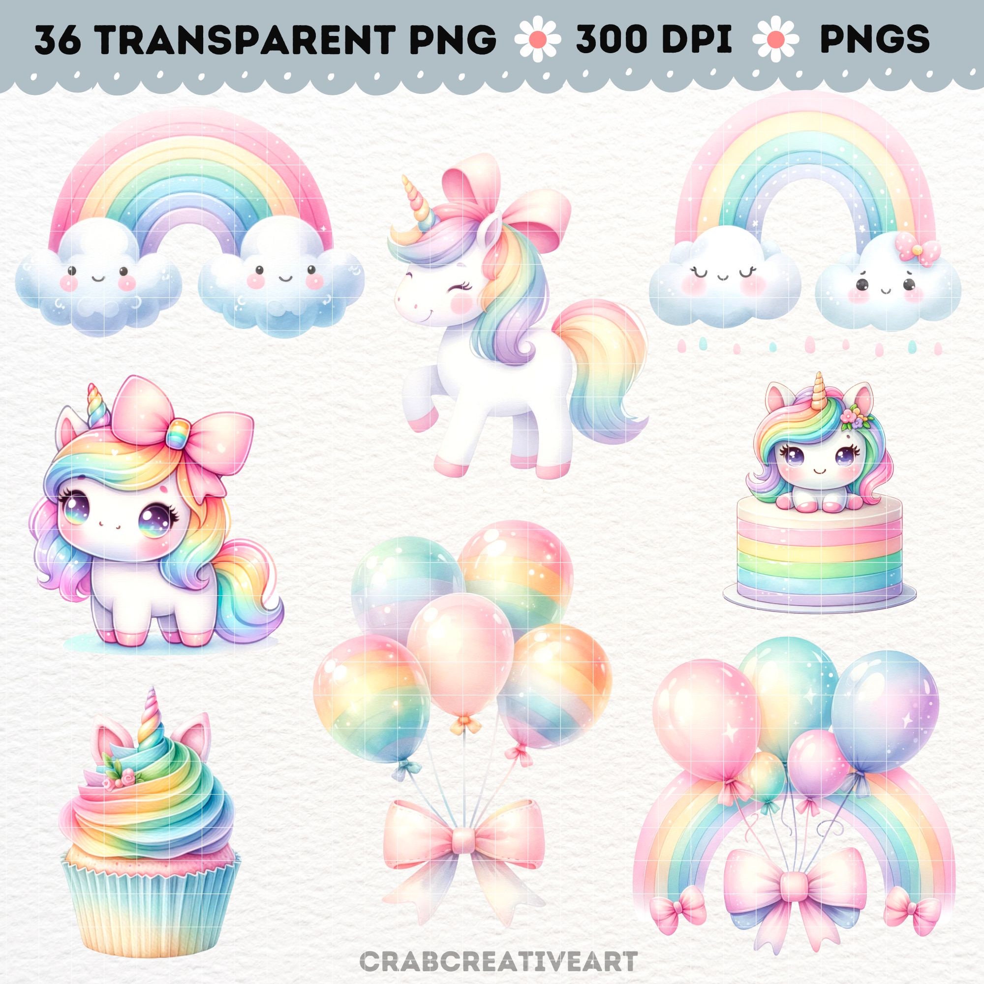 Rainbow Unicorn Clipart, Cute Unicorn PNG, Unicorn Birthday Party Clip ...