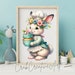 Cute Easter Bunny Clipart, Watercolor Decorations With Cake Cupcake ...