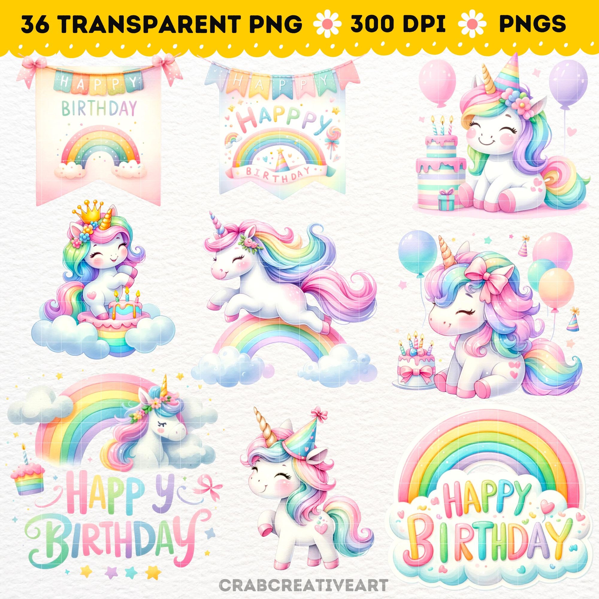 Rainbow Unicorn Clipart, Unicorn PNG, Magic Unicorn PNG, Baby Shower ...