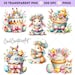 Cute Easter Bunny Clipart, Watercolor Decorations With Cake Cupcake ...