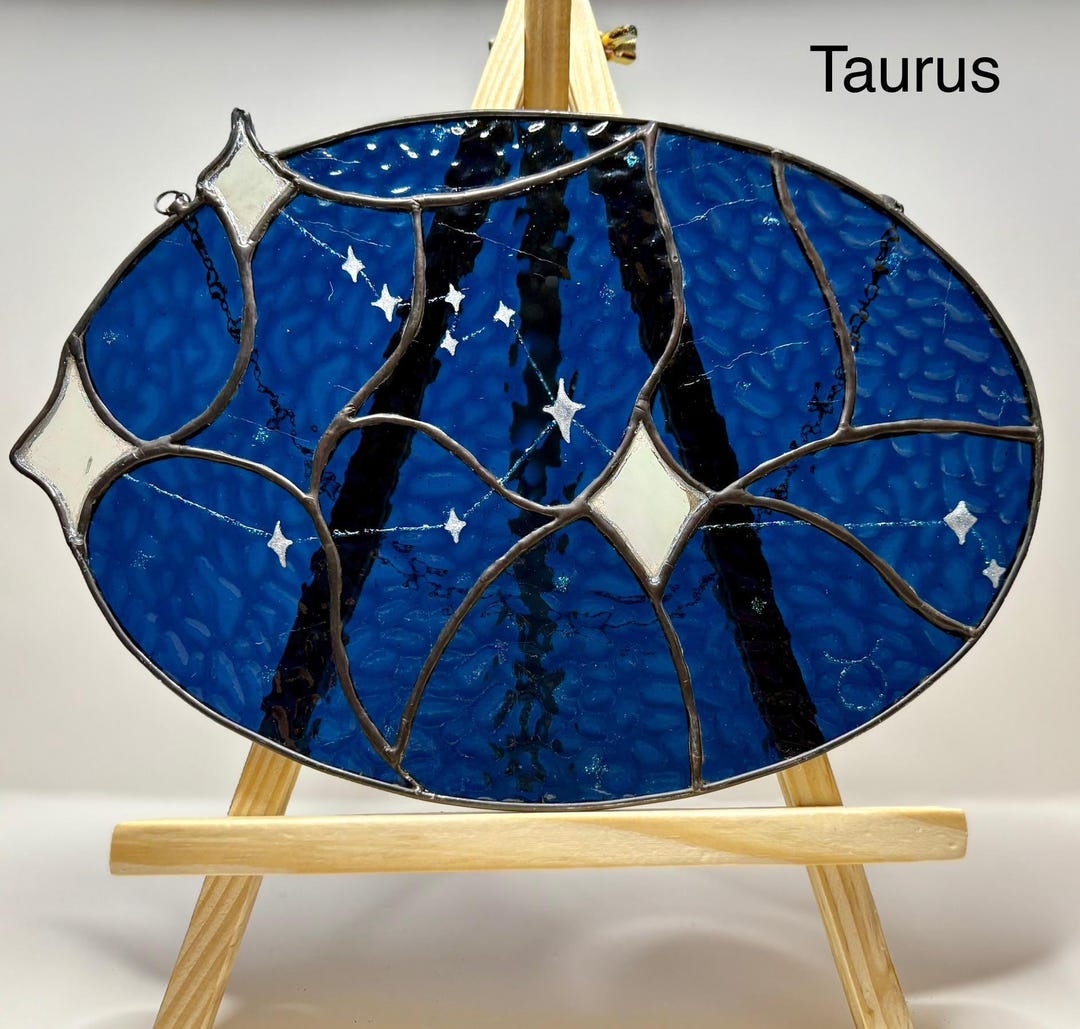 Taurus Constellation Stained Glass Sun Catcher Astrology, Stars, Window ...