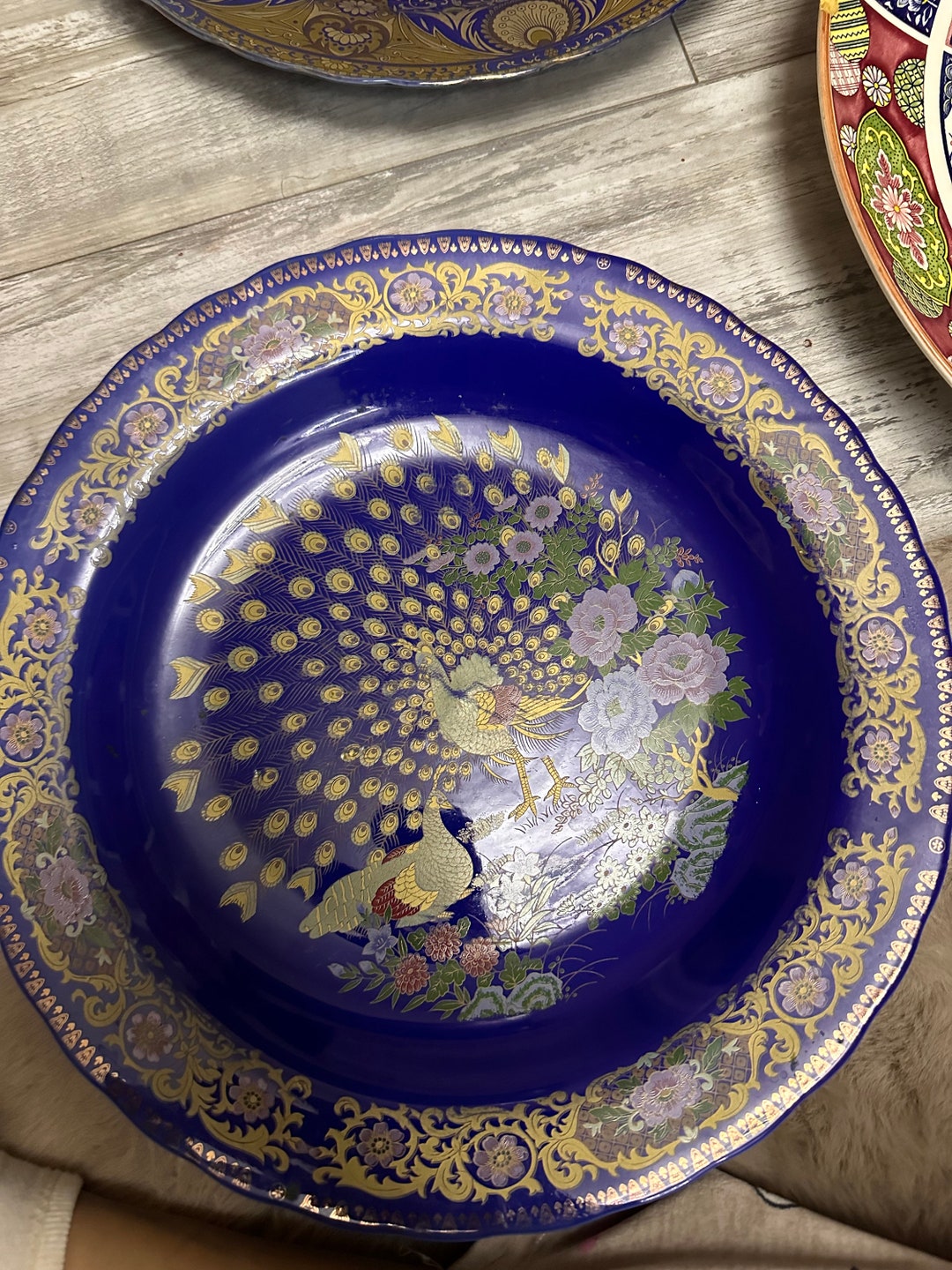 Taous - Original Moroccan Antique Porcelain Plate - Etsy