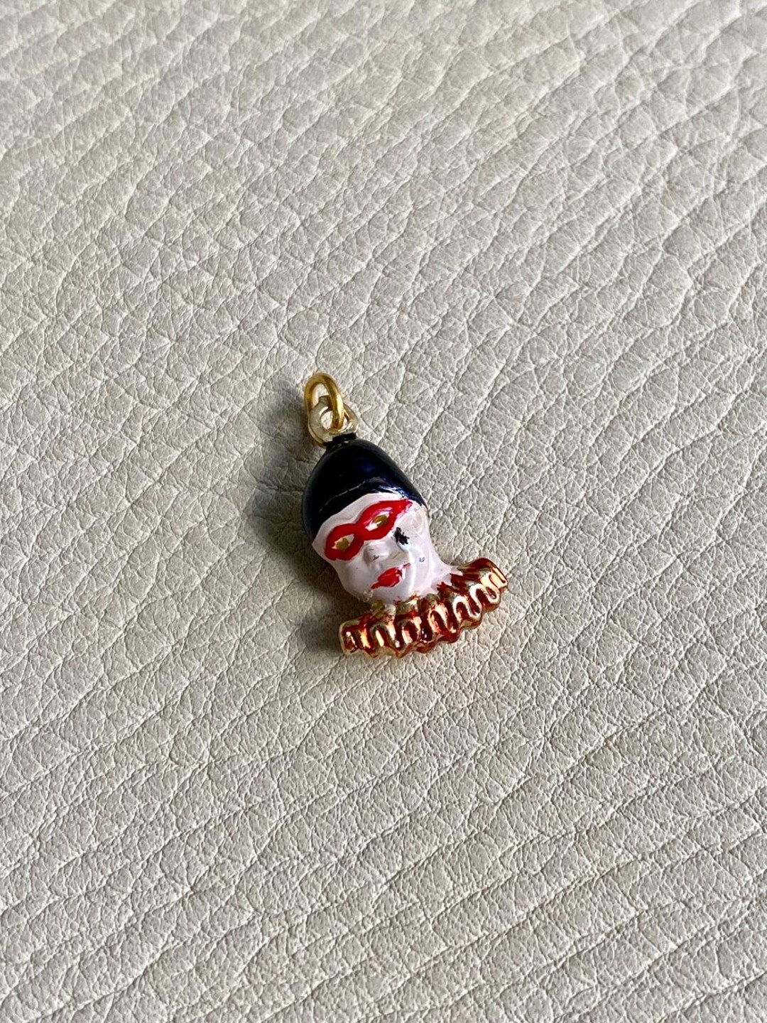The 18k Gold and Enamel Harlequin Clown Mime Charm or Pendant - Etsy