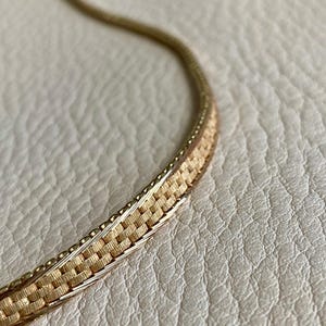 Distinctive Rare 14k Gold Geneva Link Variation Choker Necklace Denmark ...