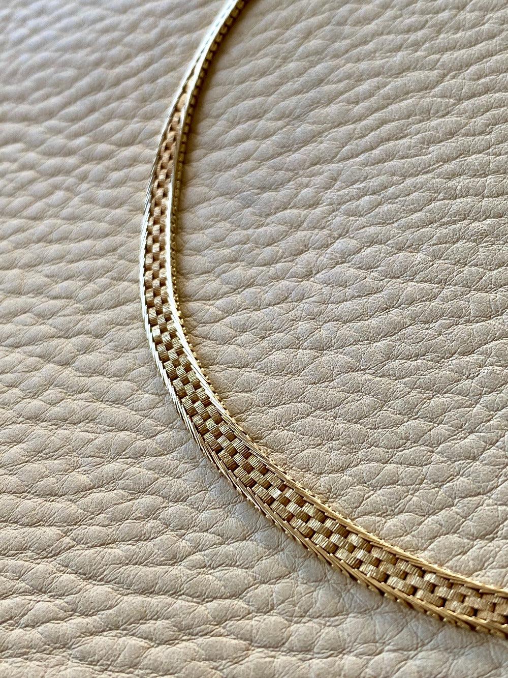 Distinctive Rare 14k Gold Geneva Link Variation Choker Necklace Denmark ...