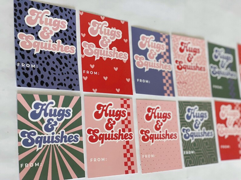 Hugs and Squishes Valentine • Valentine’s Day Tags • School Valentines ...