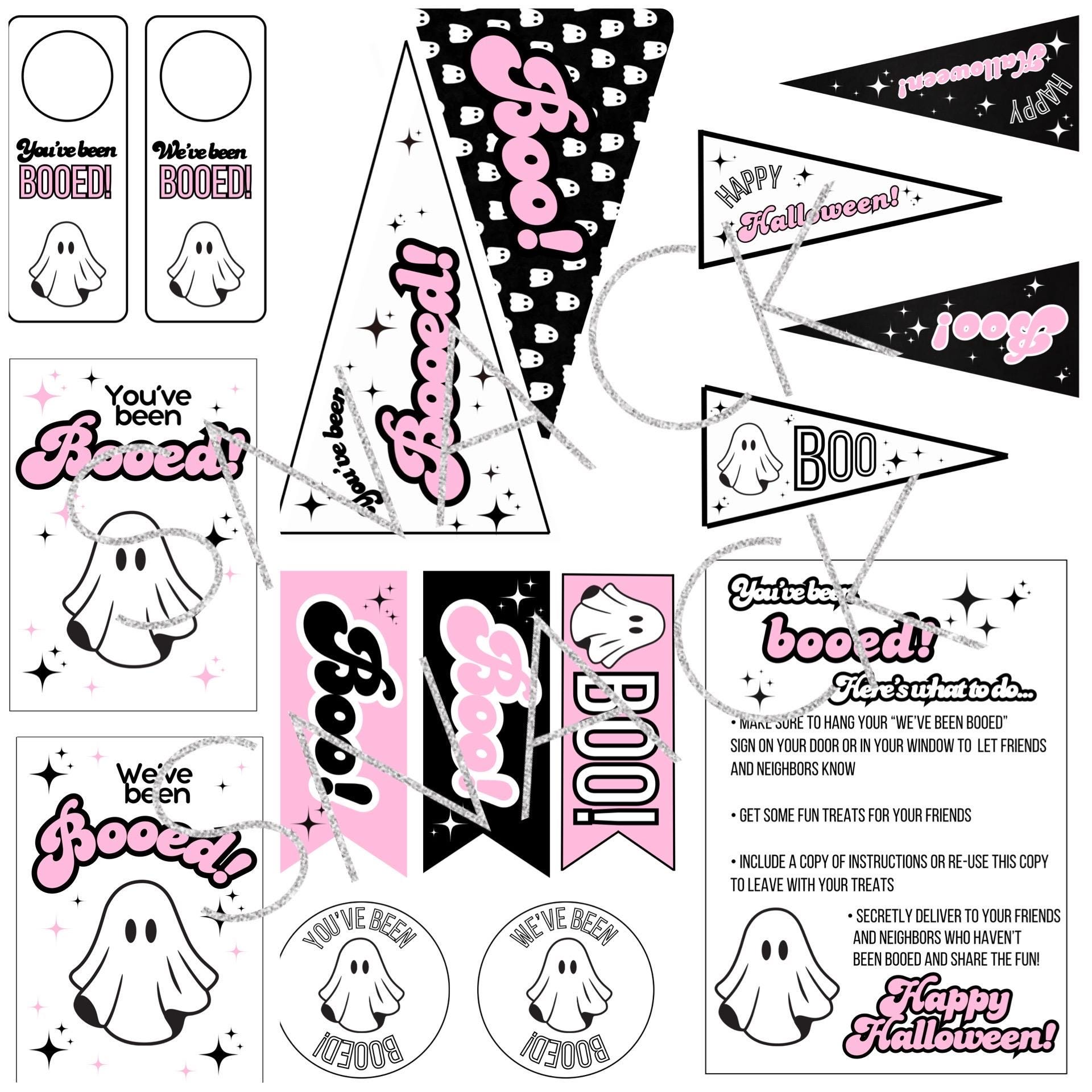 You've Been Booed Kit, Halloween Boo Tags, You've Been Boo'd Pennants ...