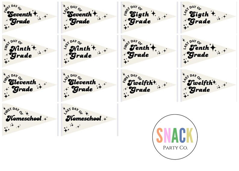 Back to School, Last Day of School Printable Pennant. Preschool-12th ...