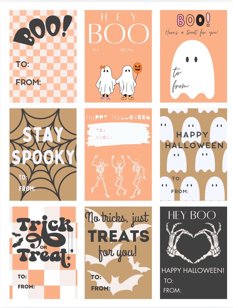 Halloween Printable Boo Tags, Halloween Gift Tags, You've Been Booed ...