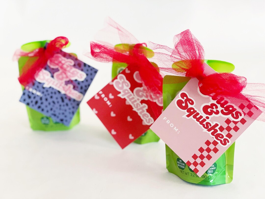 Hugs and Squishes Valentine • Valentine’s Day Tags • School Valentines ...