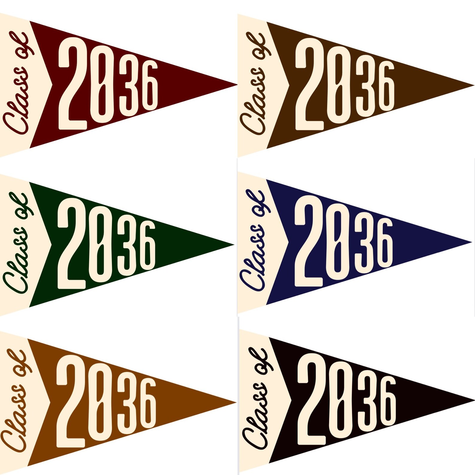 Class of 2035 Letterman Pennant. Back to School, End of School Year ...
