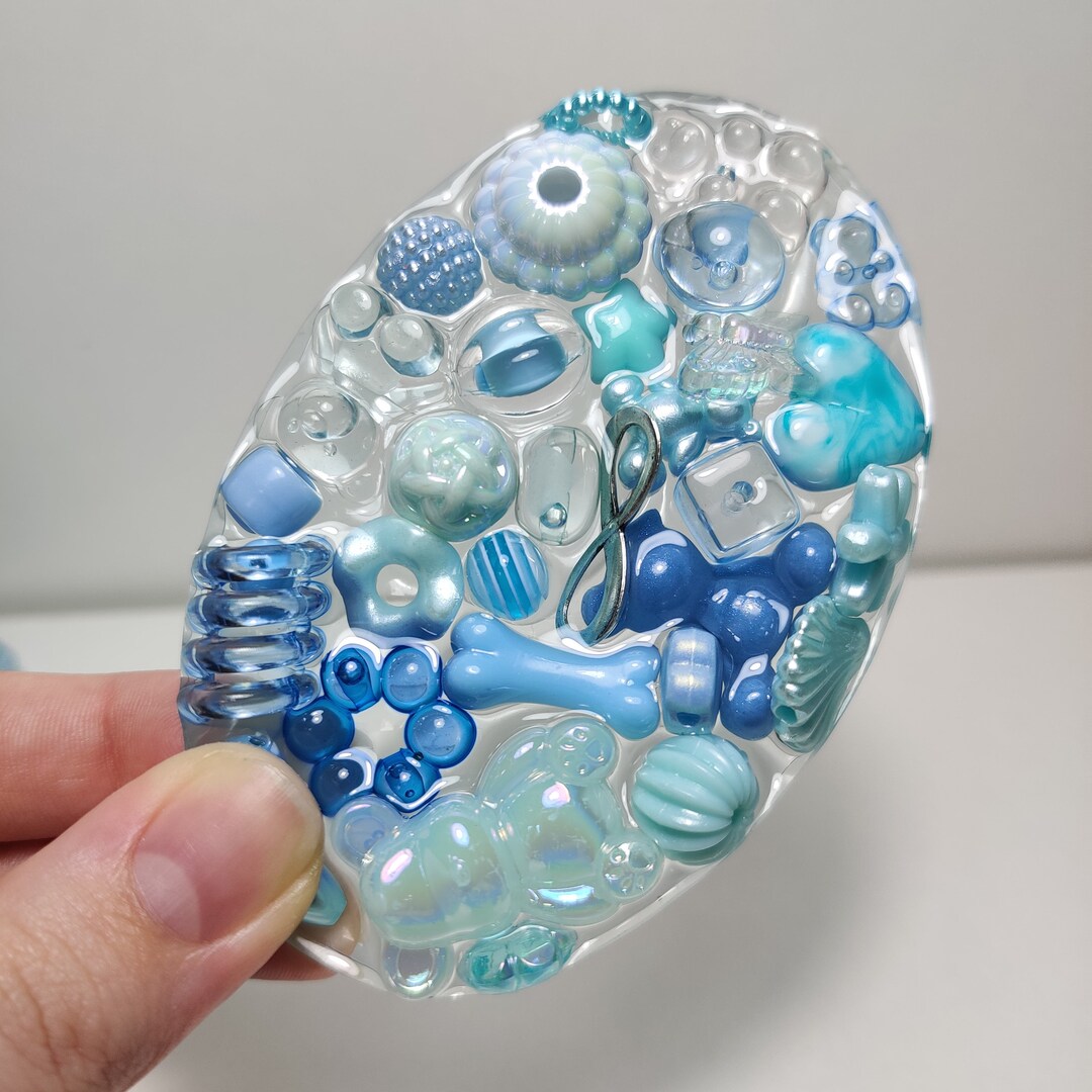 Blue Tactitouch Oval Handmade Subtle Soothing Tactile Fidget - Etsy