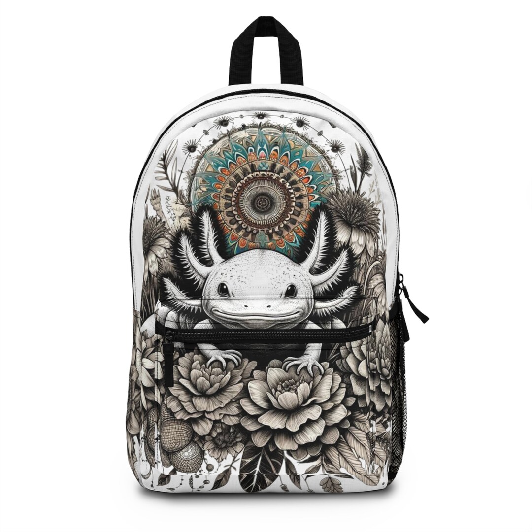 Boho Axolotl Backpack - Etsy