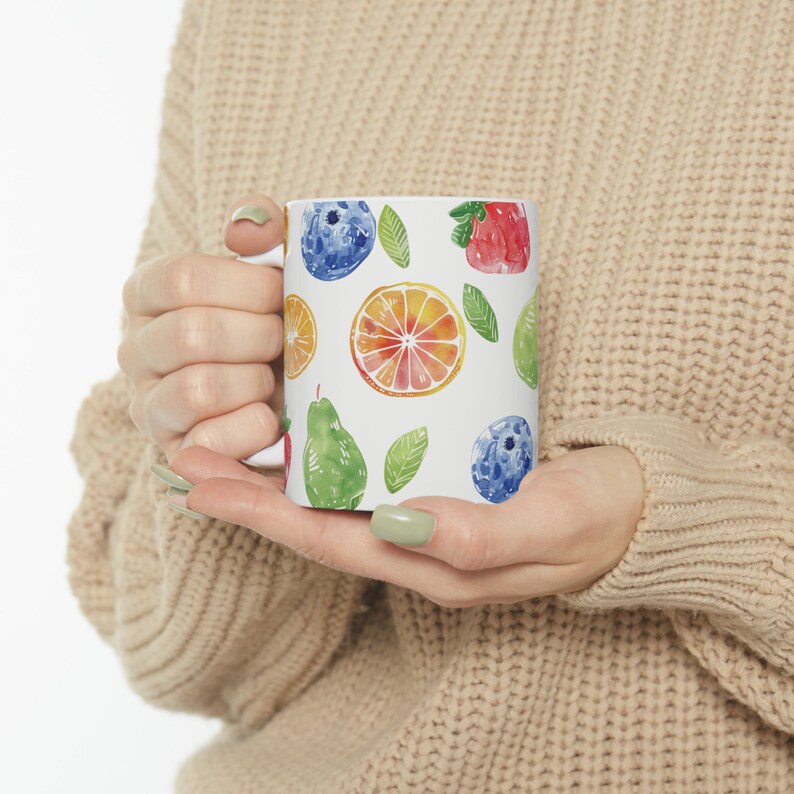 Fruit Pattern Mug, Fruit Theme Custom Mug, Gift for Mom, Gift for Her ...