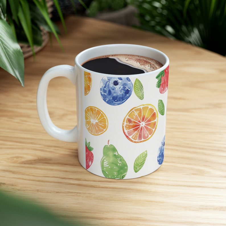 Fruit Pattern Mug, Fruit Theme Custom Mug, Gift for Mom, Gift for Her ...