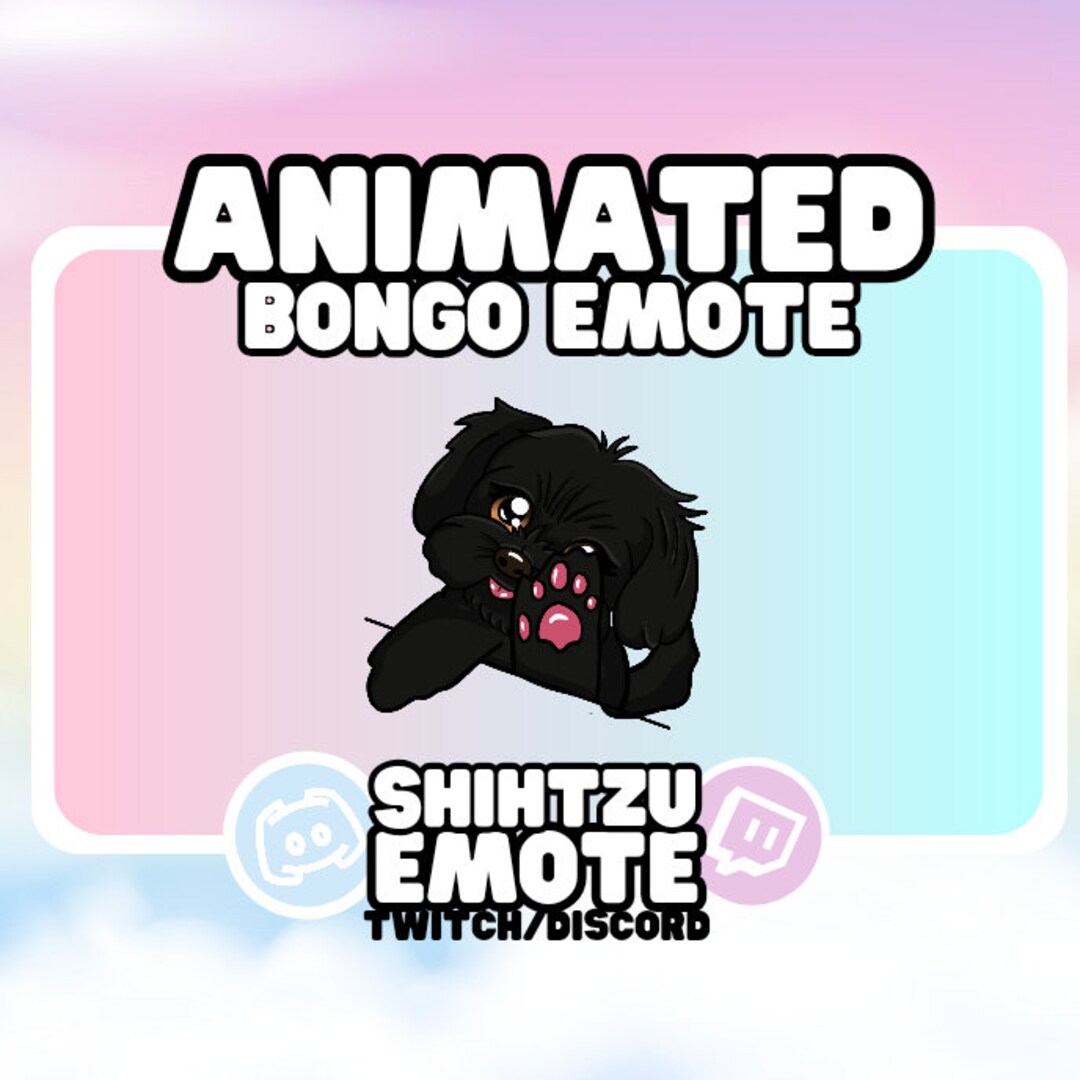 ANIMATED Twitch Emote / Cute Dog Bongo Emote (1 Animated Emote) / Rave ...