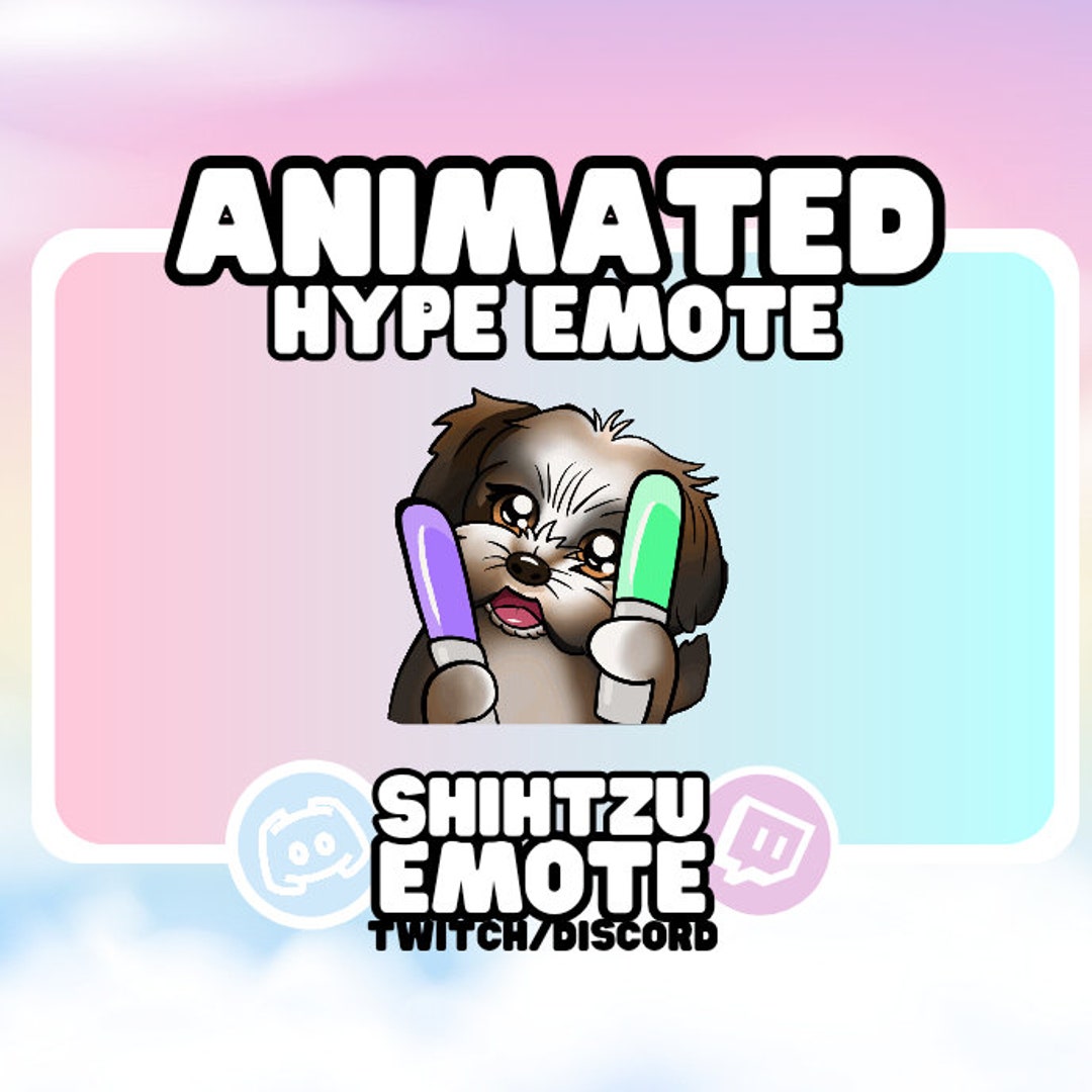ANIMATED Twitch Emote / Cute Dog Hype Emote (1 Animated Emote) / Rave ...
