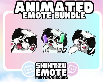 ANIMATED Twitch Emote / Cute Dog Emote Bundle (3 Animated Emotes ...