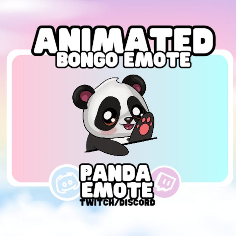 ANIMATED Twitch Emote / Cute Panda Bongo Emote (1 Animated Emote ...