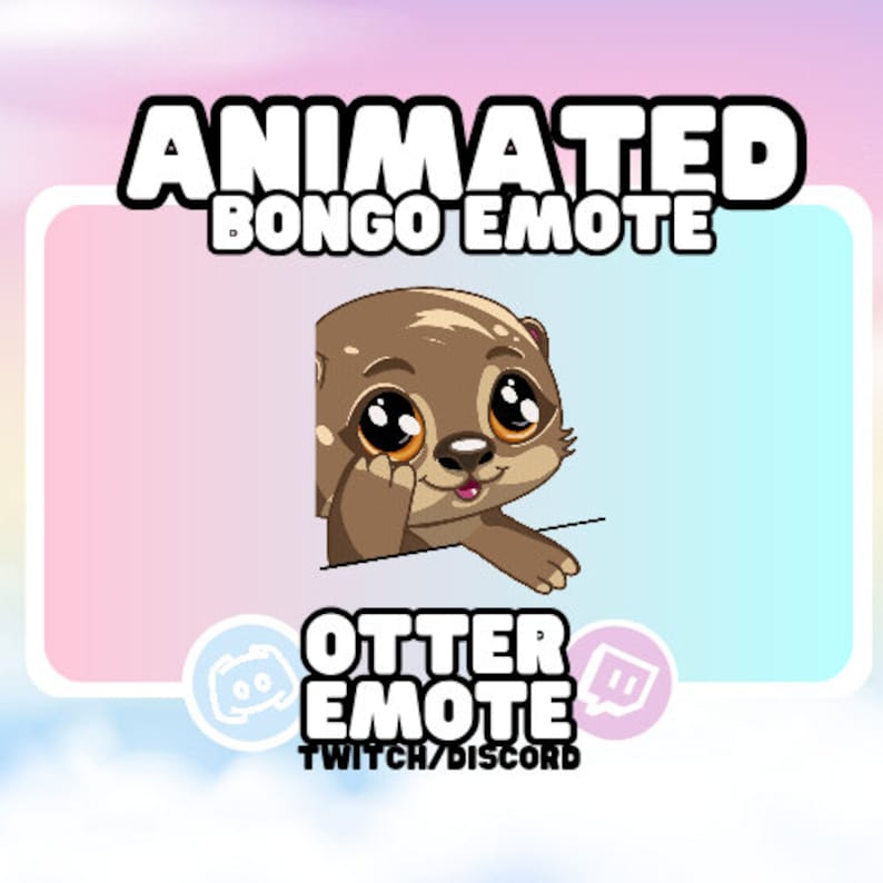 ANIMATED Twitch Emote / Cute Otter Bongo Emote (1 Animated Emote ...