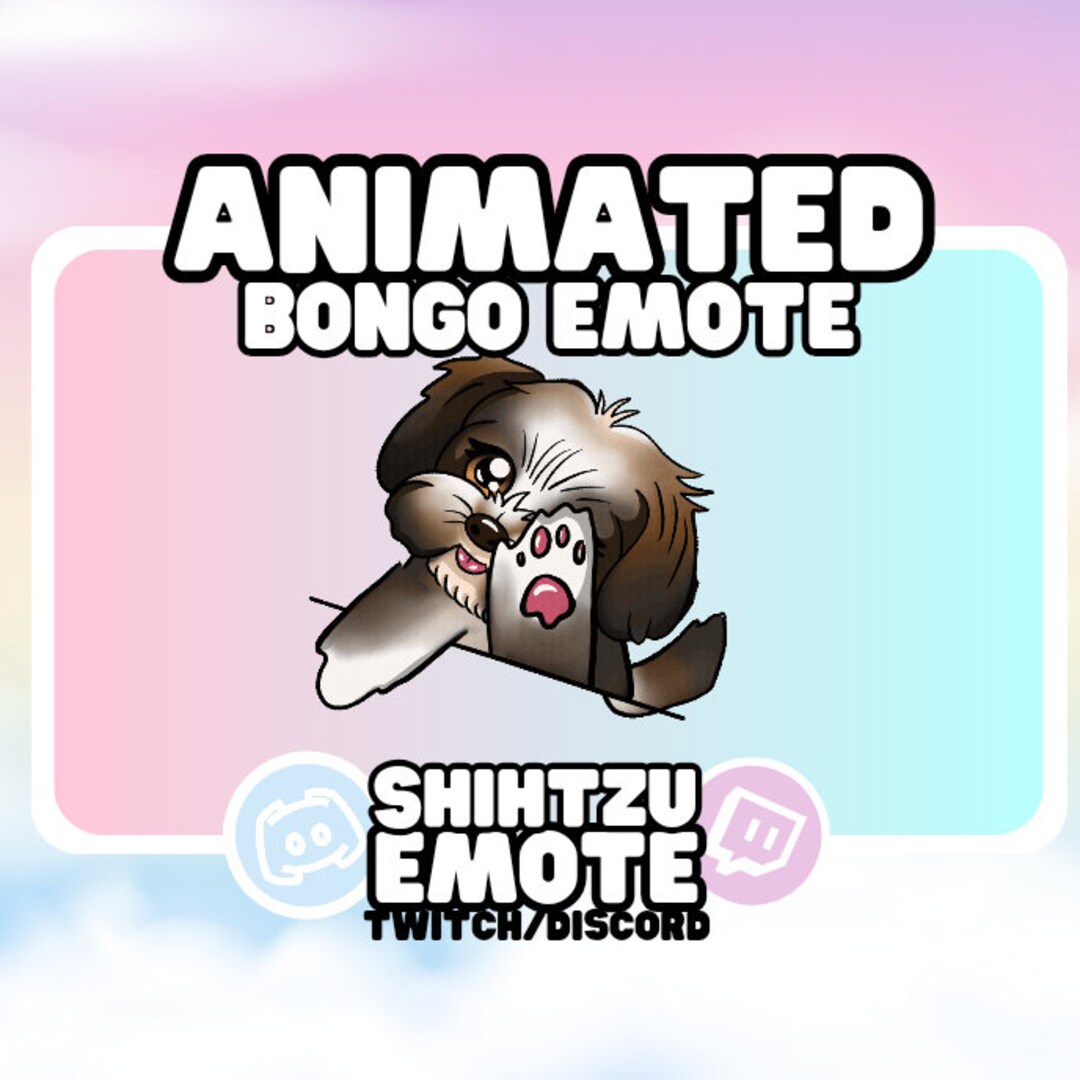 ANIMATED Twitch Emote / Cute Dog Bongo Emote 1 Animated Emote / Rave ...
