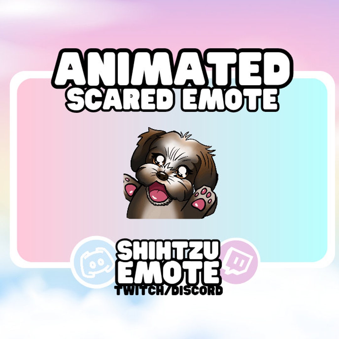 ANIMATED Twitch Emote / Cute Dog Scream Emote (1 Animated Emote) / Rave ...