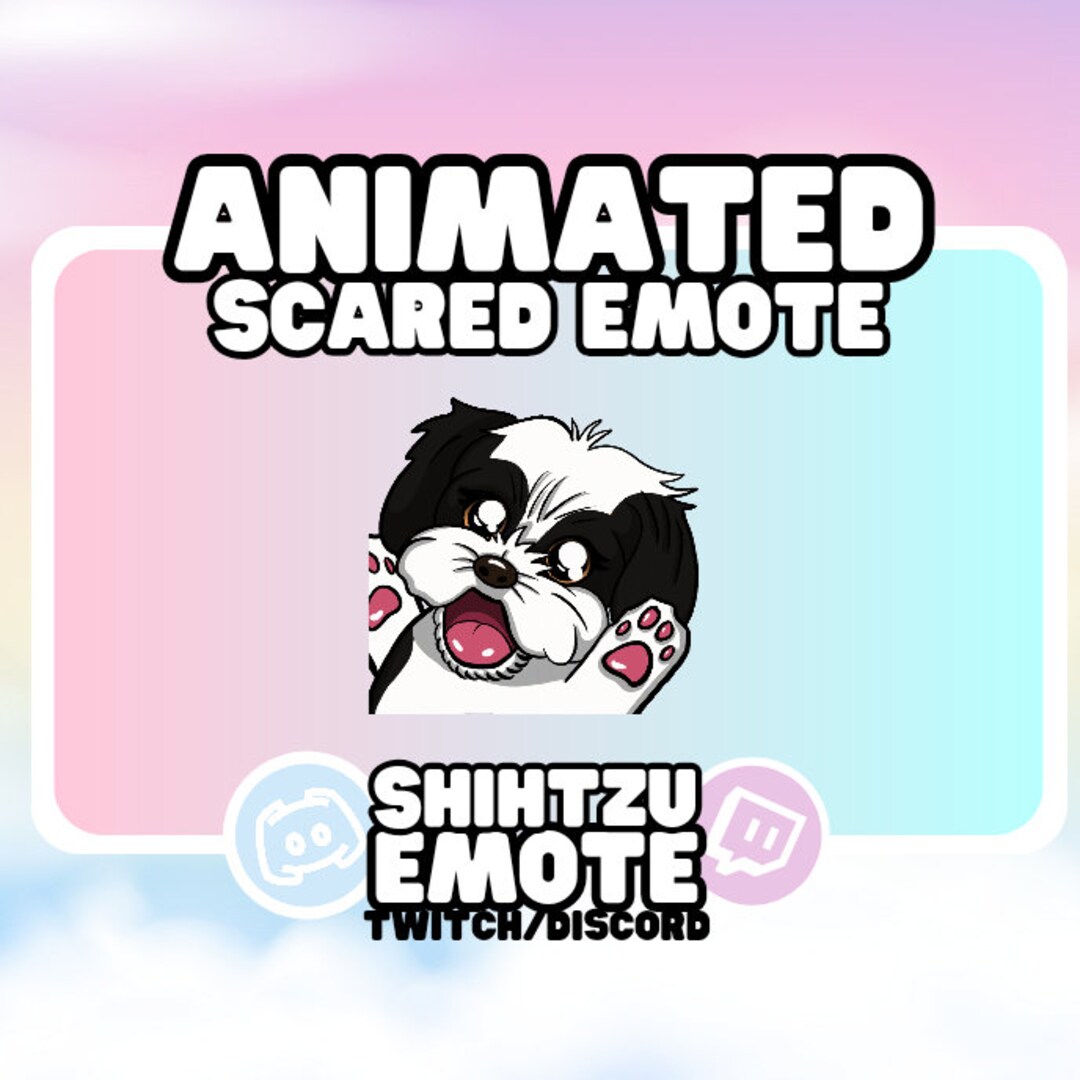 ANIMATED Twitch Emote / Cute Dog Scream Emote (1 Animated Emote) / Rave ...