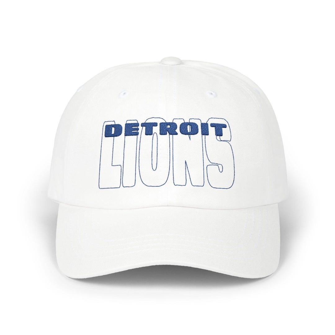 Detroit Lions Embroidered Classic Dad Hat - Etsy