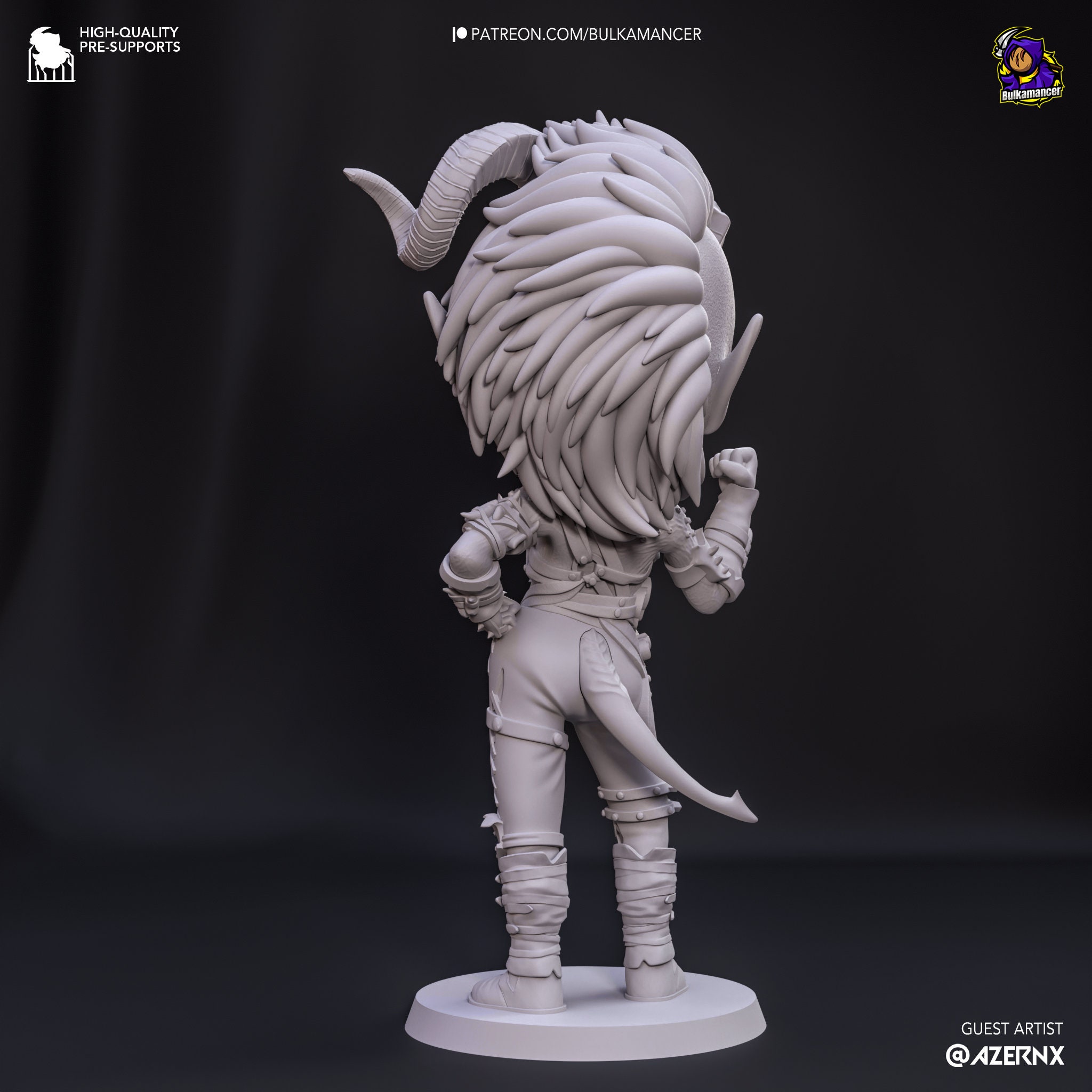 Baldur's Gate 3 Assembled Unpainted Karlach Statuette 106mm - Etsy