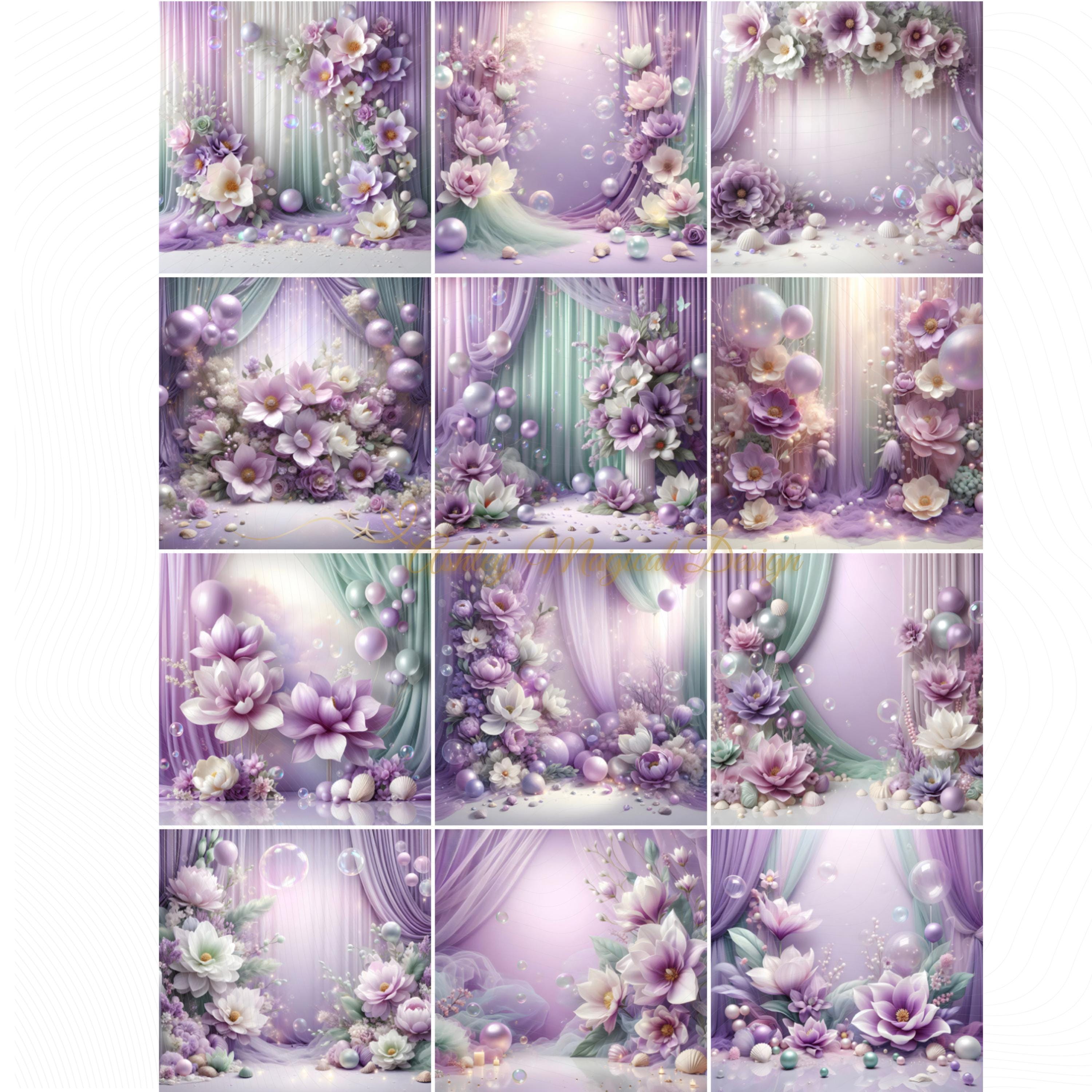Little Mermaid Pastel Studio Digital Backdrops for Composite ...