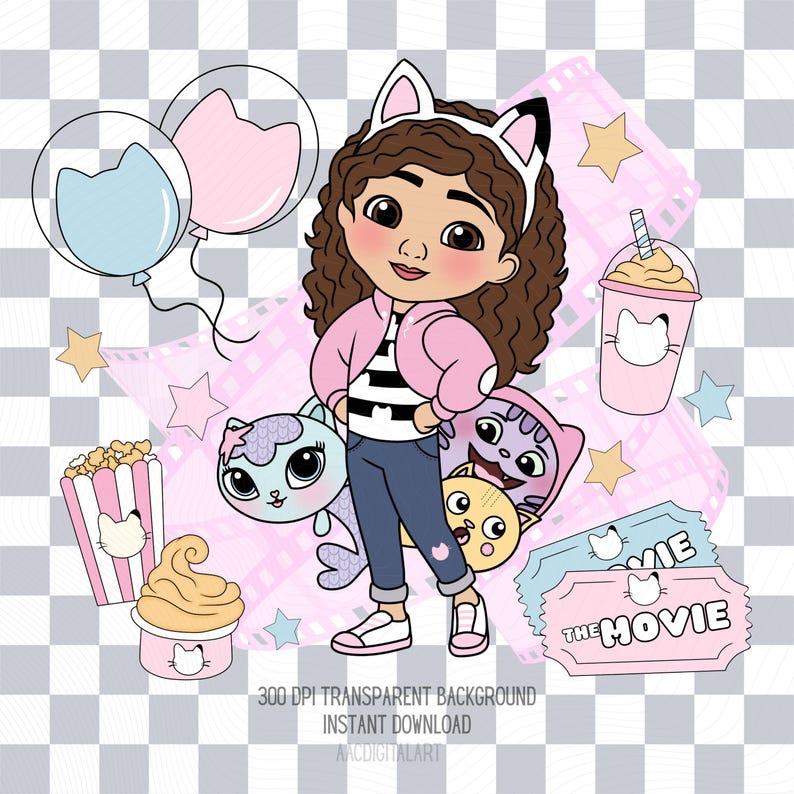 Gabby's Dollhouse PNG, Gabby the Movie 2025 Clipart | PNG Digital ...