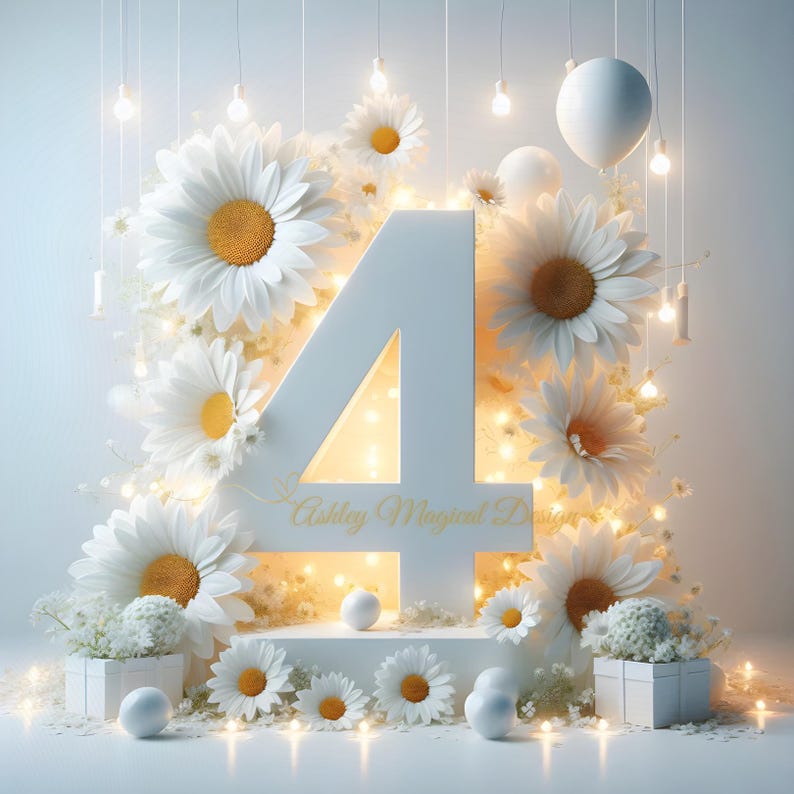 Daisy Flower Panels Digital Backdrops, Children's Photography Studio ...