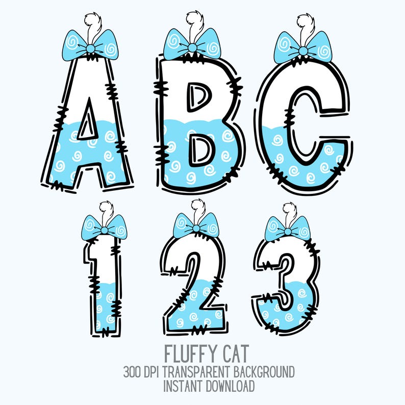 Gabby Dollhouse Doodle Alphabet | Cute Gabby Cat Alphabet PNG | Gabby ...