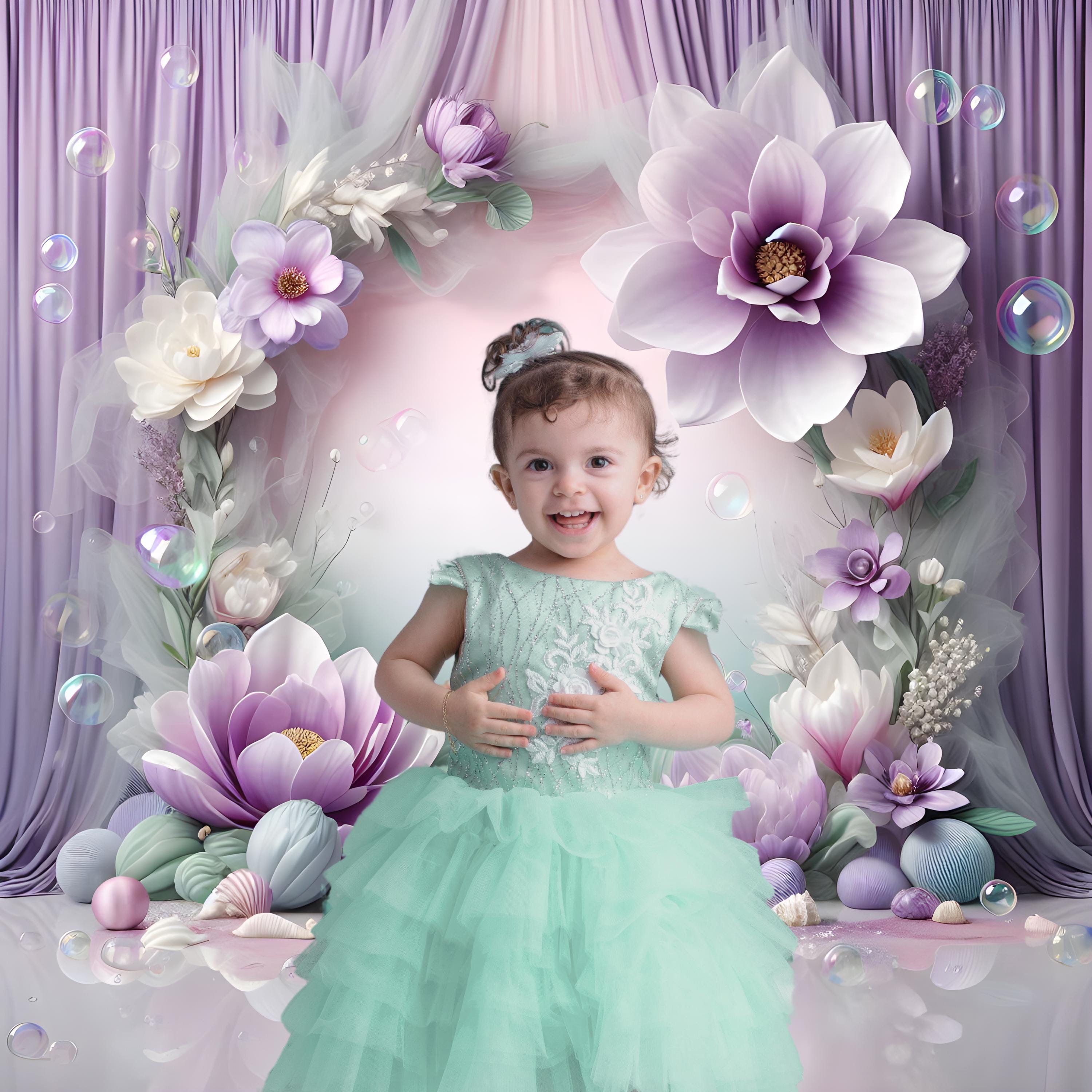 Little Mermaid Pastel Studio Digital Backdrops for Composite ...