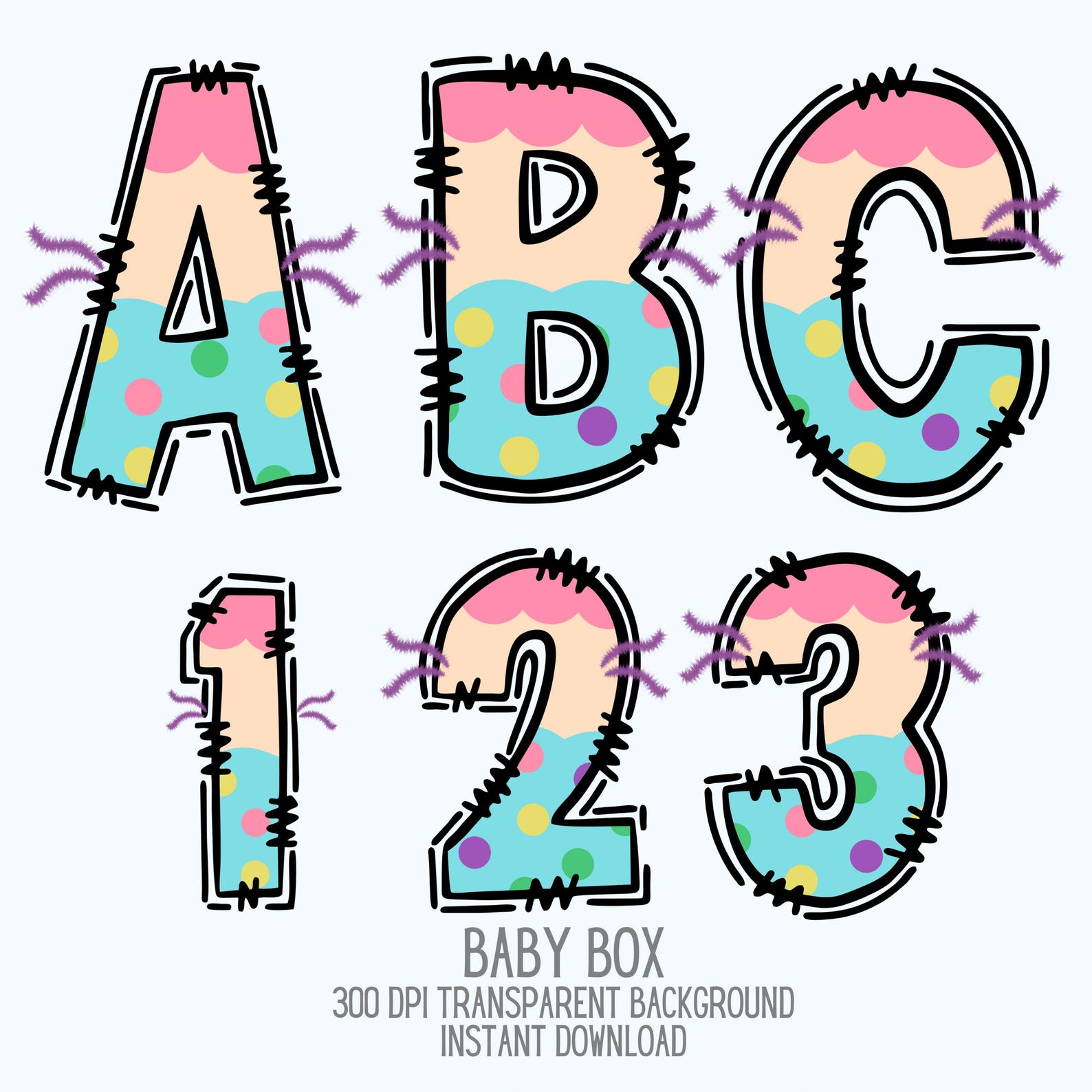 Gabby Dollhouse Doodle Alphabet | Cute Gabby Cat Alphabet PNG | Gabby ...