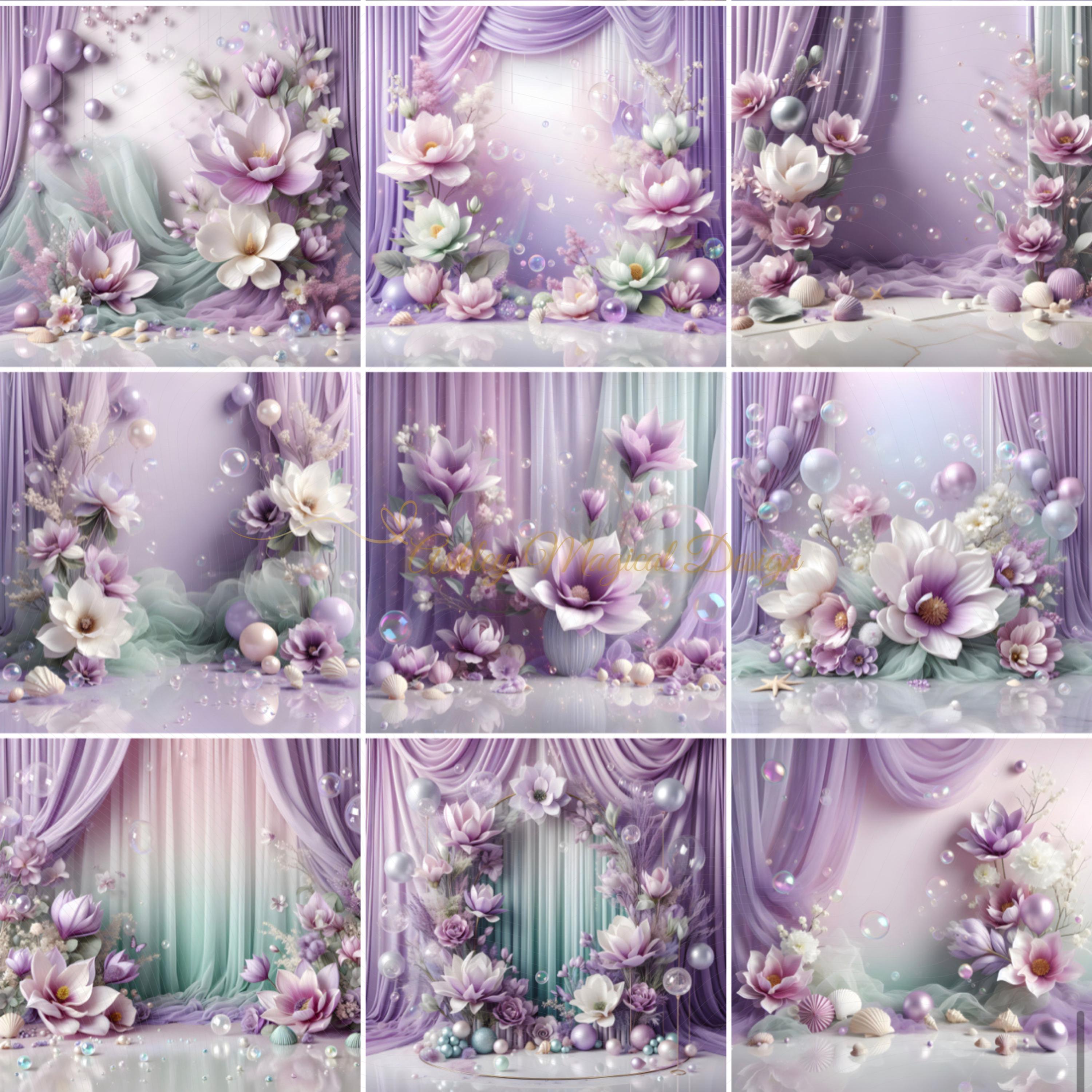 Little Mermaid Pastel Studio Digital Backdrops for Composite ...